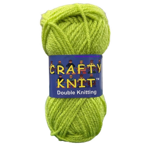 Lime Green Crafty Knit Double Knitting Wool by Loweth Wool