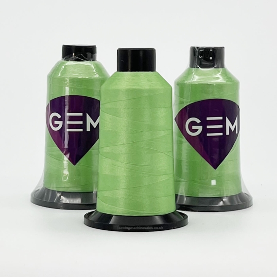 Col. P624 Brilliant Green GEM Polyester Embroidery Thread 3000M