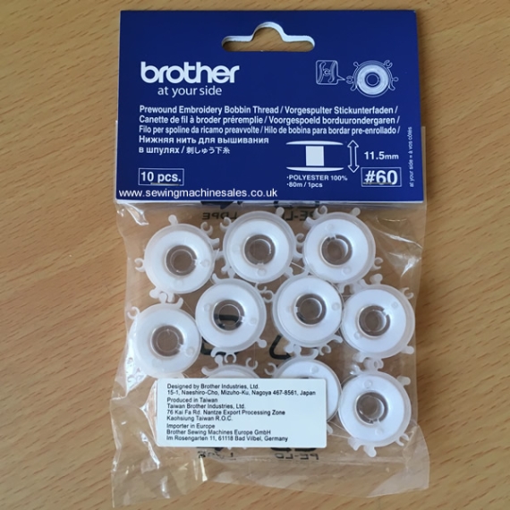 10 Prewound bobbins for Brother Combination Embroidery/Sewing Machines ...
