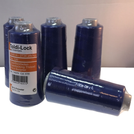 Toldi-Lock Overlock Thread 2500m Mid Blue Col. 6785