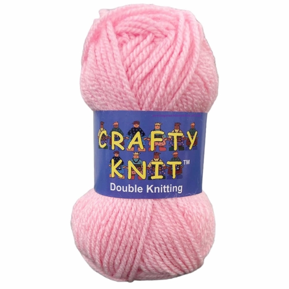 Pink Crafty Knit Double Knitting Wool by Loweth Wool
