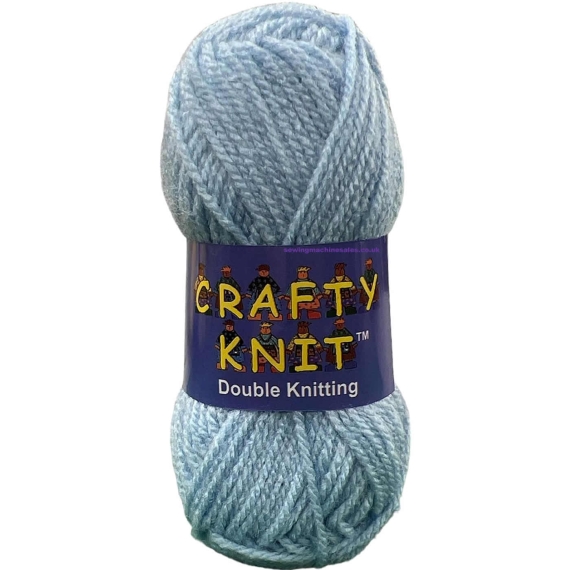 Light Blue Crafty Knit Double Knitting Wool by Loweth Wools in Light ...