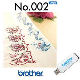 Brother USB machine embroidery designs. Brother USB Memory Stick No.002 ...