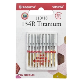 Husqvarna 134R Titanium Needles Size 110/18 Pack of 10