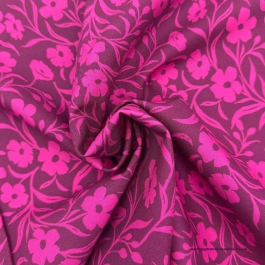 Magenta Boysenberry Floral Moda Fabric - Maeve by Crystal Manning