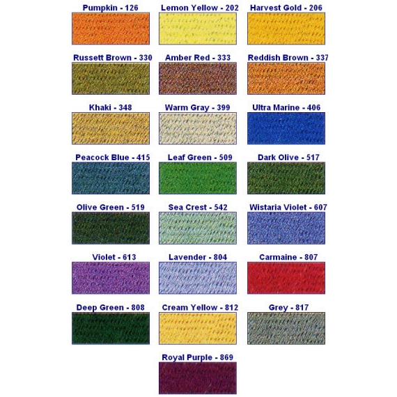 Brother Embroidery Color Chart Embroidery Machine Thread Colour Chart
