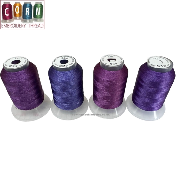 Corn Purple Embroidery Threads Pack of 4