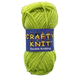 Lime Green Crafty Knit Double Knitting Wool by Loweth Wool