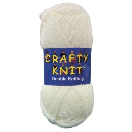 White Crafty Knit Double Knitting Wool by Loweth Wool