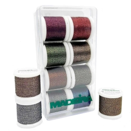 Madeira Assorted Colours Metallic Thread Box for Embroidery