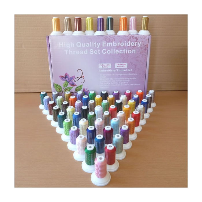 Machine Embroidery Threads pack of 63 poyester thread set