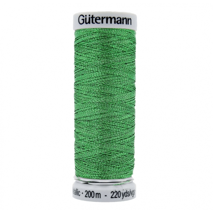 Gutermann Sulky Metallic Thread 200m (Colour 7018) Christmas Green
