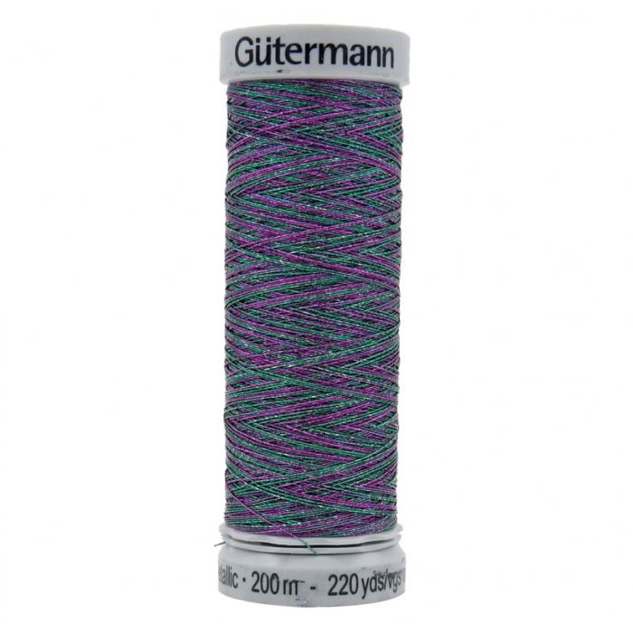 Gutermann Sulky Metallic Thread 200m (Colour 7022) Dark Multi