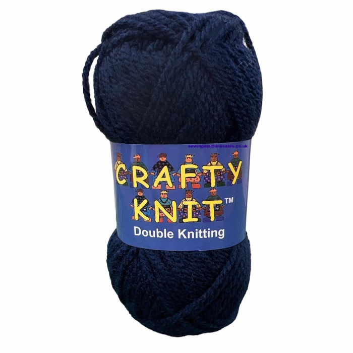 Navy Blue Crafty Knit Double Knitting Wool by Loweth Wool