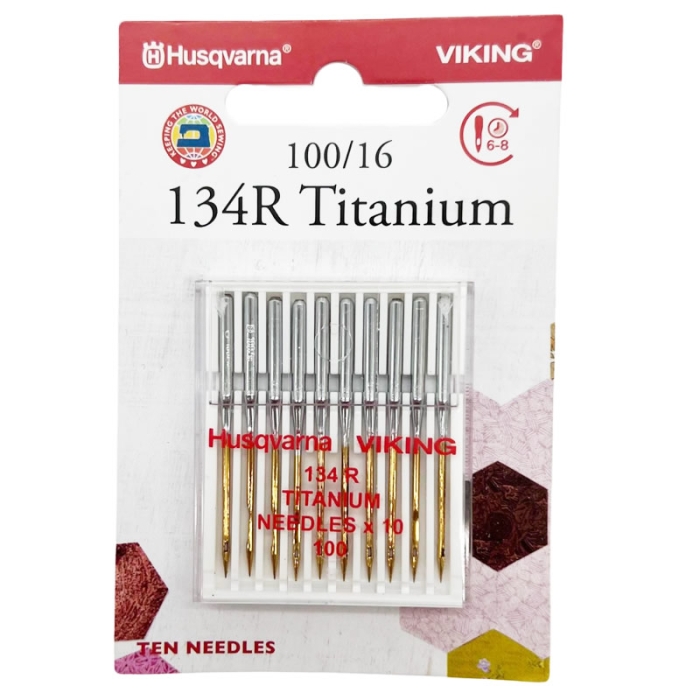Husqvarna 134R Titanium Needles Size 100/16 Pack of 10