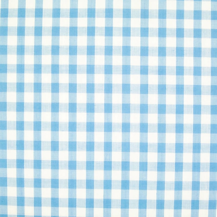 Light Blue 1/8" Gingham Polycotton Fabric