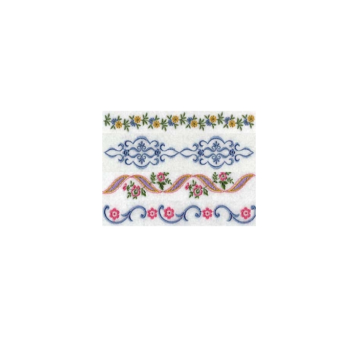 Unique 30 set Linen Borders embroidery design digitized with immediate ...