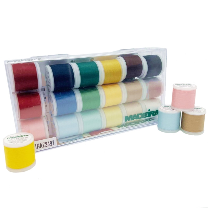 Madeira Aerofil Threads Sampler Box. Theads used mainly for quilting 18 ...