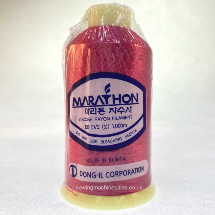 Marathon Machine Embroidery Thread Pink Ruby (1026) 1000m Rayon