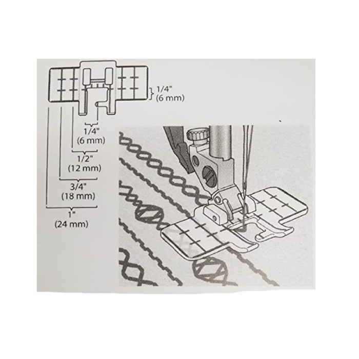 Pfaff Multi Line Decorative Foot With Guide Lines (821082096) - Sewing ...