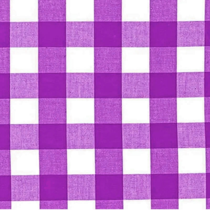 Purple 1/4" Gingham Polycotton Fabric