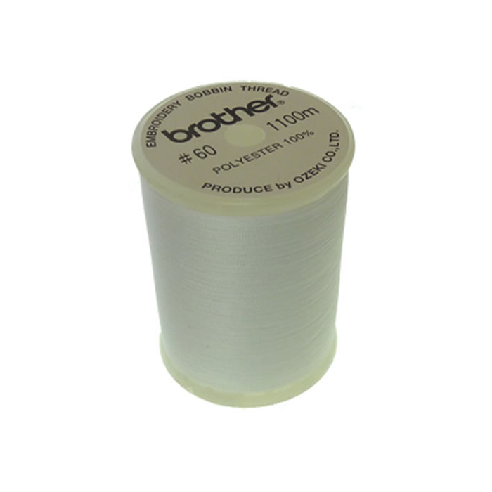 Large White 1100m Brother Embroidery Bobbin Thread Known as Bobbinfil ...