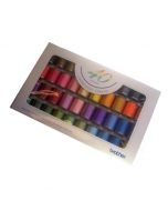 Janome embroidery threads box of 27 different spools great value