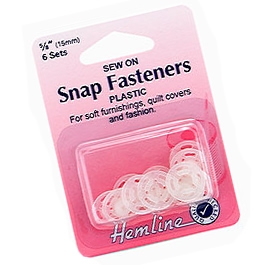 Invisible Black Plastic Snap Fasteners made by Hemline