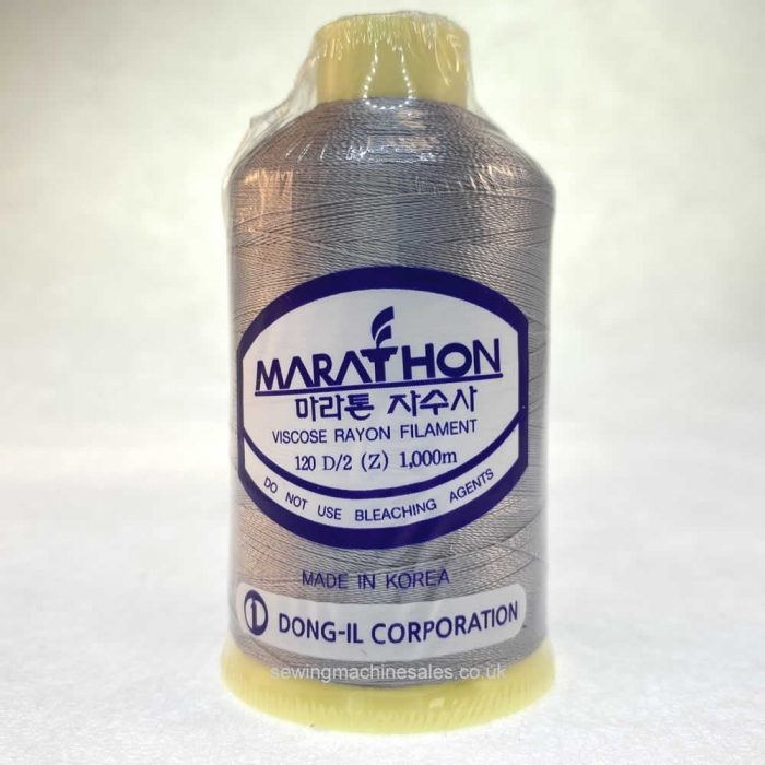 Marathon Machine Embroidery Thread Cloudy Grey (1319) 1000m Rayon