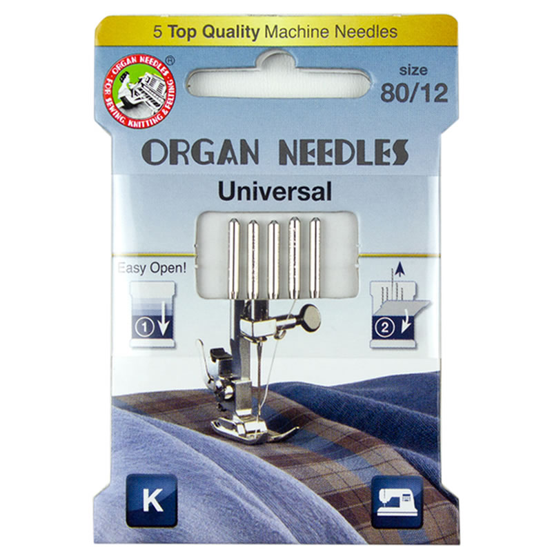 Range of Genuine Organ Needles Sizes 70-110 - Jeans, Universal, Jersey, Embroidery